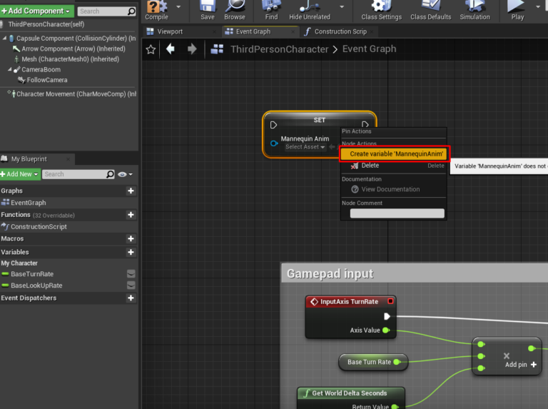 How to Connect Animation Blueprint to Pawn – Unreal Engine 4 – Level Paradox